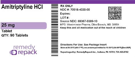 Amitriptyline Hydrochloride Tablets Usp