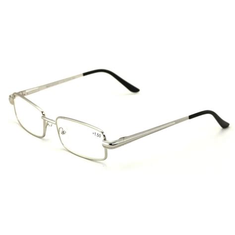 Men Metal Rectangle Computer Reading Glasses Reduce Fatigue Strain