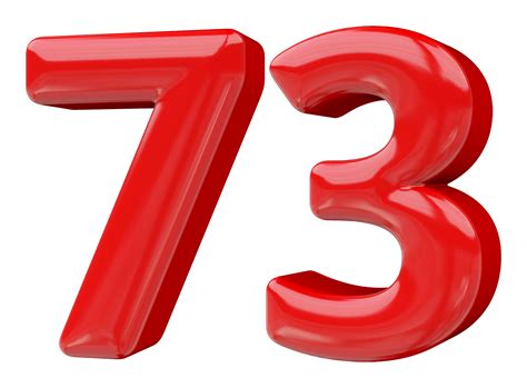 Red 3d Number 73 46645592 Png