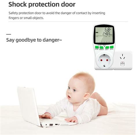 Ac 220v 조명 전력계 전력 Lcd 에너지 정밀 측정기 전력 모니터 Eu 플러그 소켓 전력 킬로와트 전력계 디지털 자동화