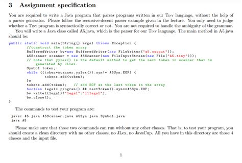Solved Starter Code For A5 Parse Programs In A Simple
