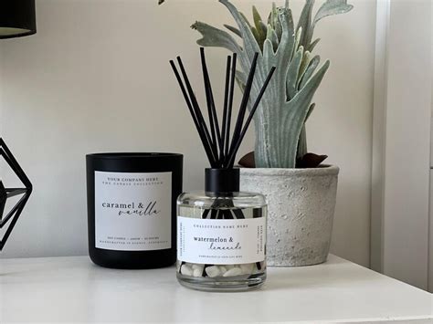 Editable Reed Diffuser Label Reed Diffuser Labels Canva Reed