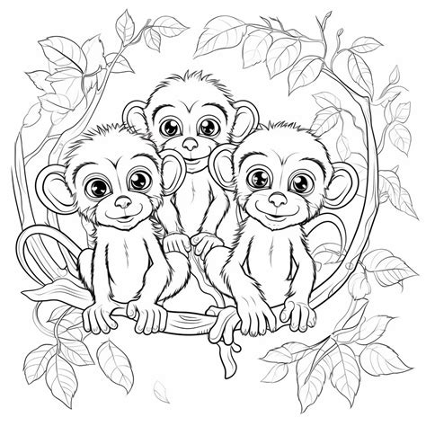 Małpa Kolorowanka Do Druku Dla Dzieci Rozrywka I Rozwój