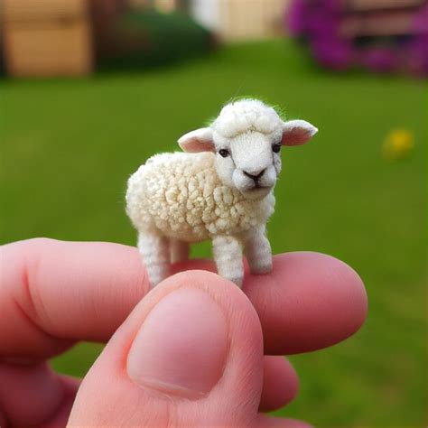 Premium Photo This Is A Cute Mini Sheep The Size Of A Thumb With A