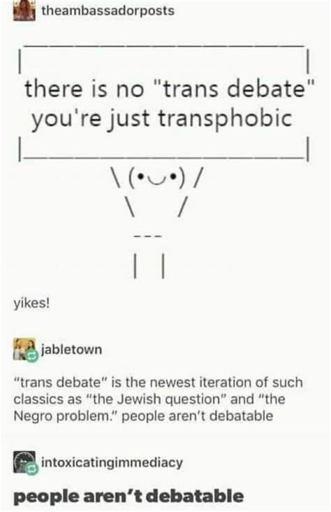 People Arent Debatable Rthedeprogram