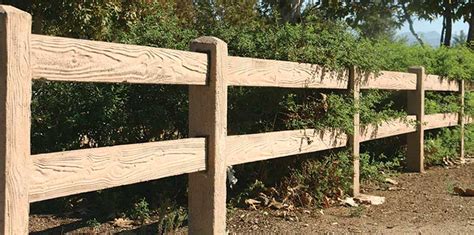 Ranch Rail Fences Durable Woodcrete Weather Resistant