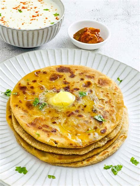 Punjabi Aloo Paratha Potato Stuffed Flatbread Easy Indian Cookbook