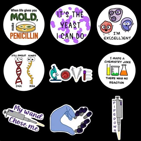 Medical Lab Science Sticker Designs Etsy