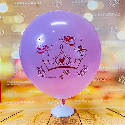 25 Balão Festa Princesas Disney Redondo 9 Pol Regina Chocobraz Embalagens