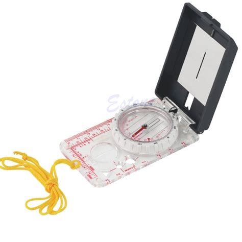 L109mini Ruler Map Scale Mirror Navigation Compass Scouts Outdoor Camping Kits Camping Kit