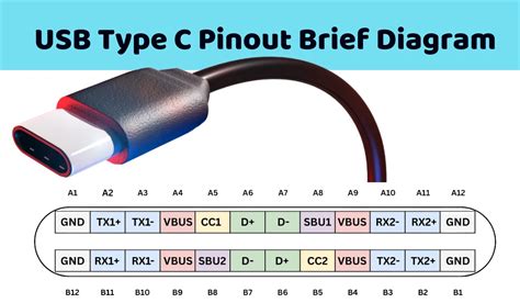 Usb Type C Pinout Brief Diagram Rotating Usb Cable