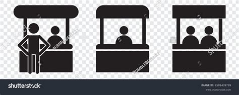 Promo Stand Icon Sales Booth Icon Stock Vector Royalty Free