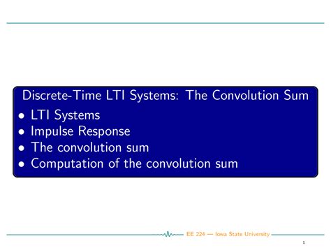 Discrete Time Lti Systems The Convolution Sum Docsity