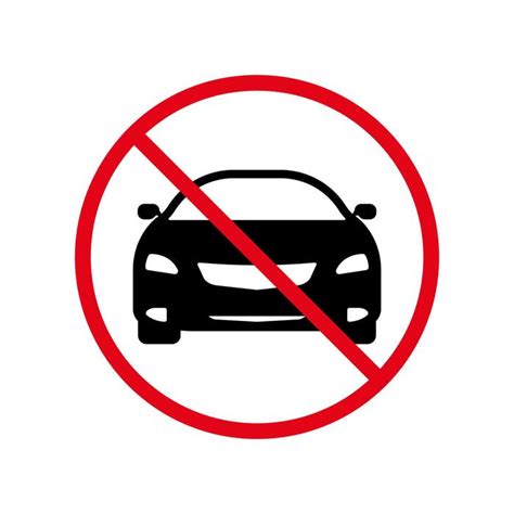 No Car Sign Vector Art Icons And Graphics For Free Download