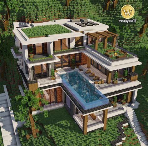 Minecraft Modern Mansion Minecraft Beach House Minecraft House Plans