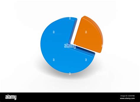 Pie Chart Isolated In White Background D Illustration Stock Photo Alamy