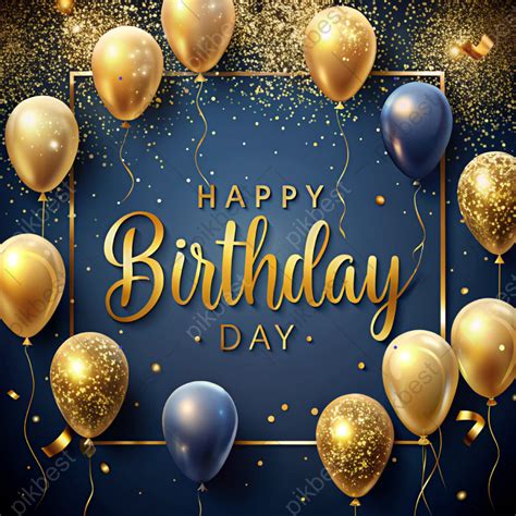 Festive Birthday Design With Glowing Balloons And Confetti Backgrounds