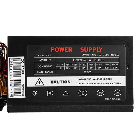 Pfc 1000w Voeding Psu Stille Ventilator Atx 24pin Grandado