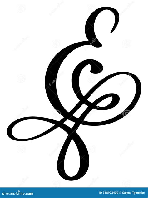 Vector Calligraphy Hand Drawn Letter E Script Font Logo Icon Stock