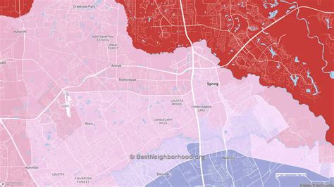 Spring Tx Political Map Democrat And Republican Areas In Spring