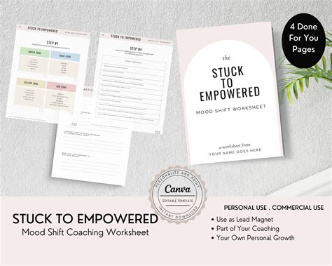 Mood Shift Workbook Worksheet For Coaches Done For You Freebie