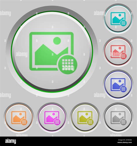 image color palette icons on sunk push buttons stock vector image and art