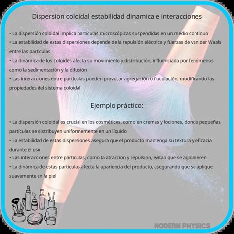 Dispersión Coloidal Estabilidad Dinámica E Interacciones