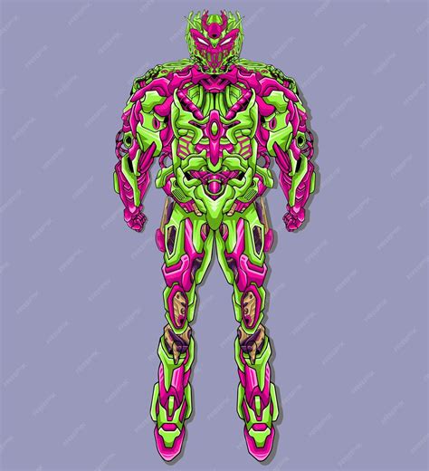 Premium Vector Futuristic Mecha Robot Made With Arms Illustration