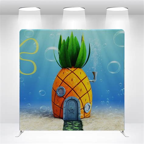 Spongebob Theme Birthday Party Backdrop Wall Cover With Stand