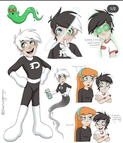 Пин от пользователя Raíssa Tajra на доске Danny Phantom Иллюстрации