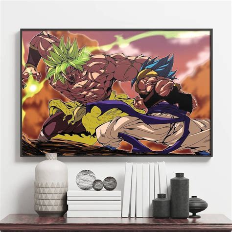 Gogeta Ssj Blue Vs Broly Wallpaper Poster Canvas