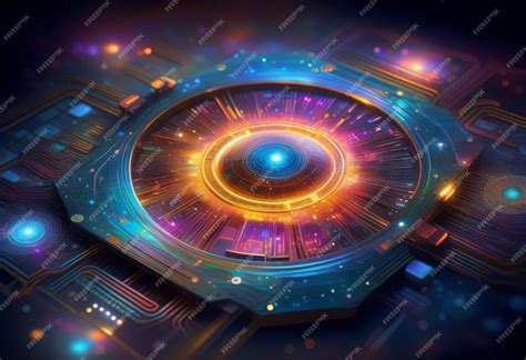 Unveiling The Cosmic Beauty Of Quantum Computing Premium Ai Generated