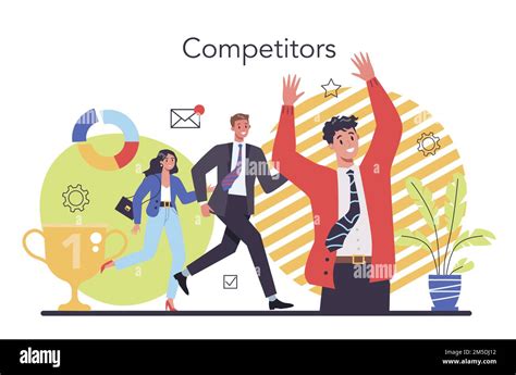 Competitor Analysis Concept Business Competition Market Research And