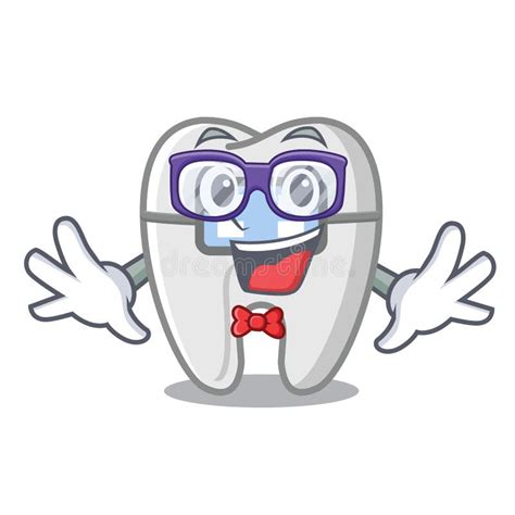 Geek Braces Isolated With In The Cartoon Stock Vector Illustration Of
