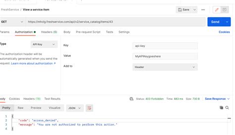 403 Error With Postman And Freshservice Product Freshworks