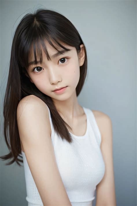 긴 머리와 흰색 상의를 입은 여성의 클로즈업 Seaart Ai