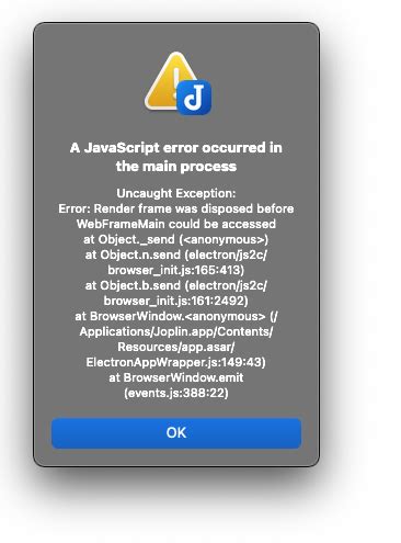 Javascript Exception While Writing Notes Issue Laurent Joplin GitHub