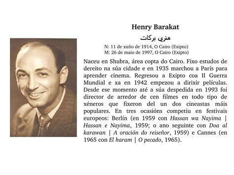 Youssef Chahine E O Cinema Exipcio Ppt