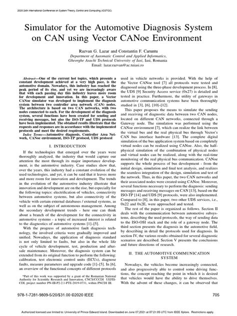Simulator For The Automotive Diagnosis System Download Free Pdf Osi