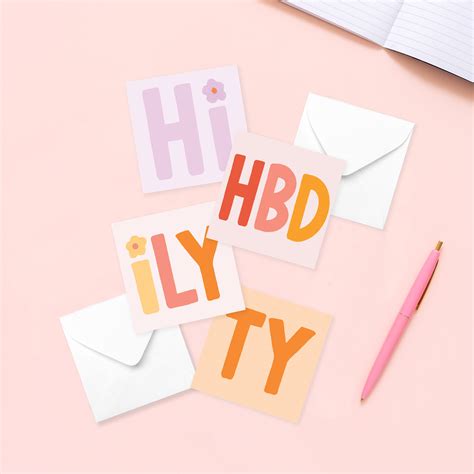 Izzy Word Pack 4 Mini Cards Isabella Mg And Co