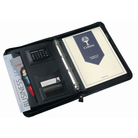 A4 Conference Portfolio Folder Case With Calculator Zip Ringbinder