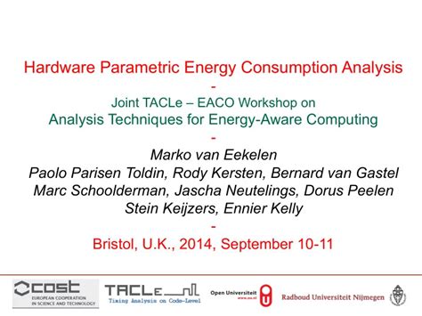 [ppt] Hardware Parametric Energy Consumption Analysis Joint Tacle