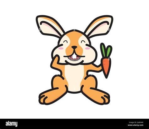 Cute And Sweet Rabit Illustration Vector Stock Vector Image And Art Alamy