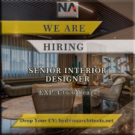 We Are Hiring Na Architects Hyderabad Is On Lookout For Senior Architects And Interior