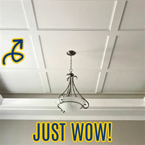 Easy Diy Coffered Ceiling Idea Simple Low Profile Design Steps And