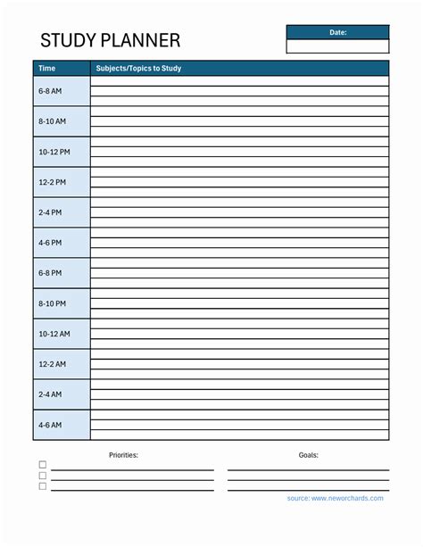 Free Academic Planner Templates Pdf Word Excel