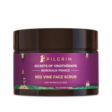 Buy Pilgrim Red Vine Face Scrub With Mulberry And Aloe 50g Online At