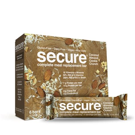 Procaps Laboratories Secure® Bars 60g Coconut Almond Cookie Crunch