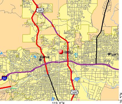 Zipcode Map Of Reno Sparks Area