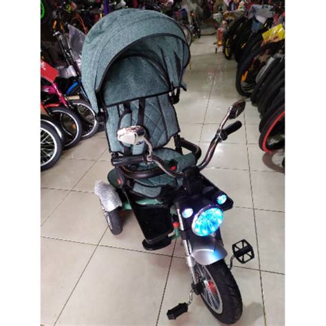 Jual Sepeda Stroller Pacific Motor New Ban Karet Musik Lampu Ori
